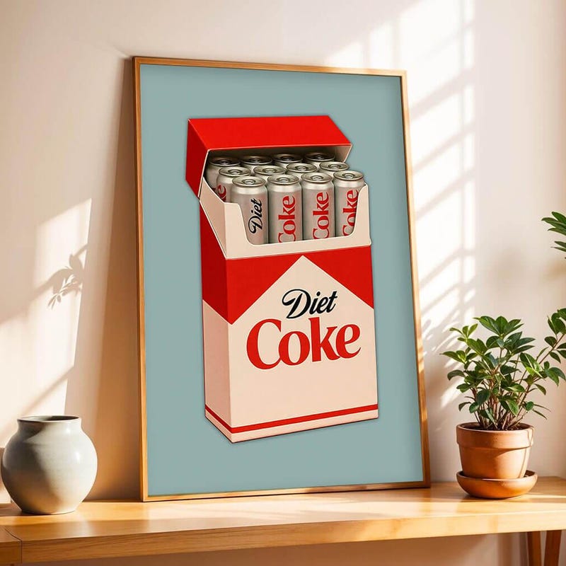 Santa With a Coke Sign - Etsy