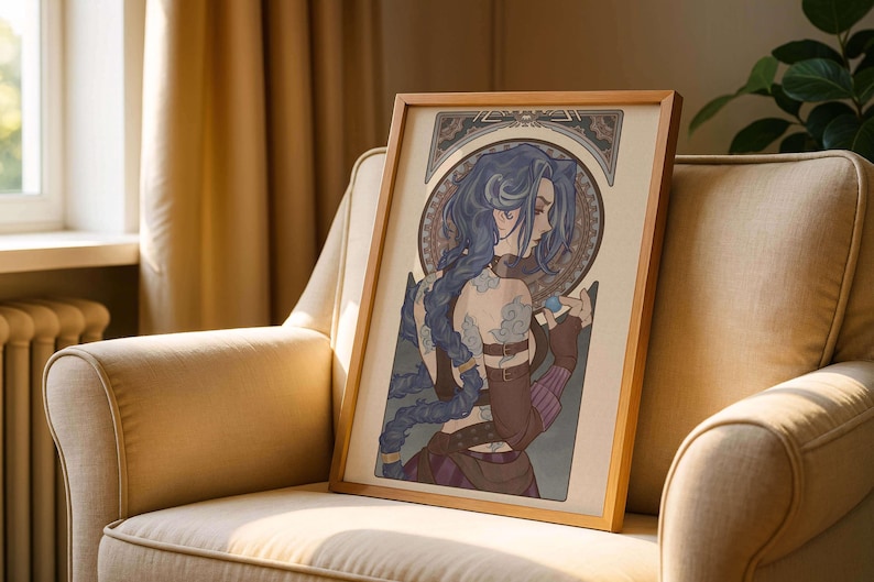 Arcane Jinx Art Nouveau Style Poster, Gamer Room Decor (digital ...