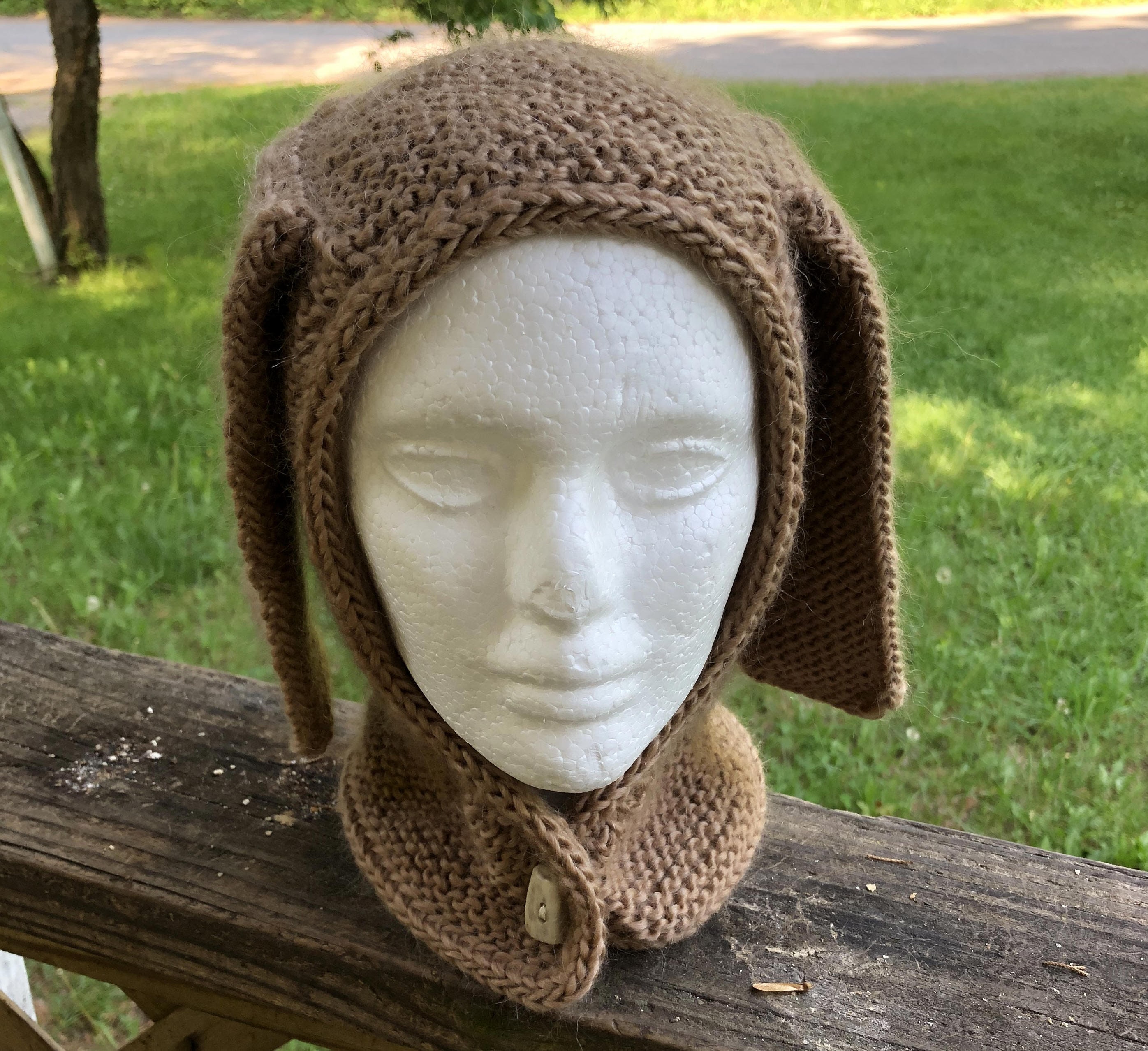 Wool and Mohair Bunny Ear Hood - Etsy