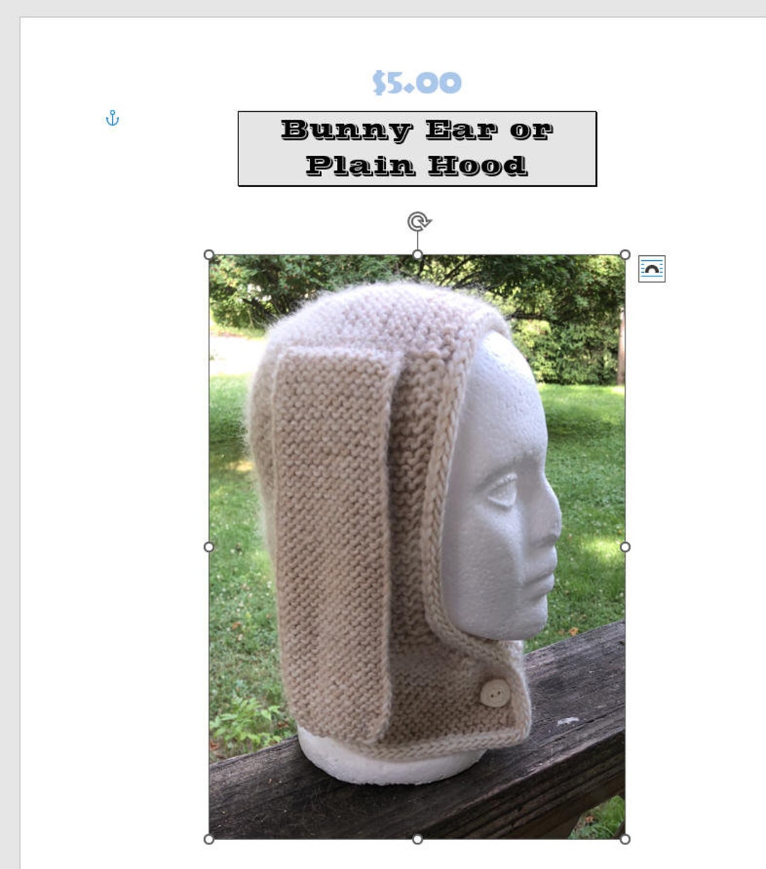 Bunny Ear or Plain Hood Pattern - Etsy