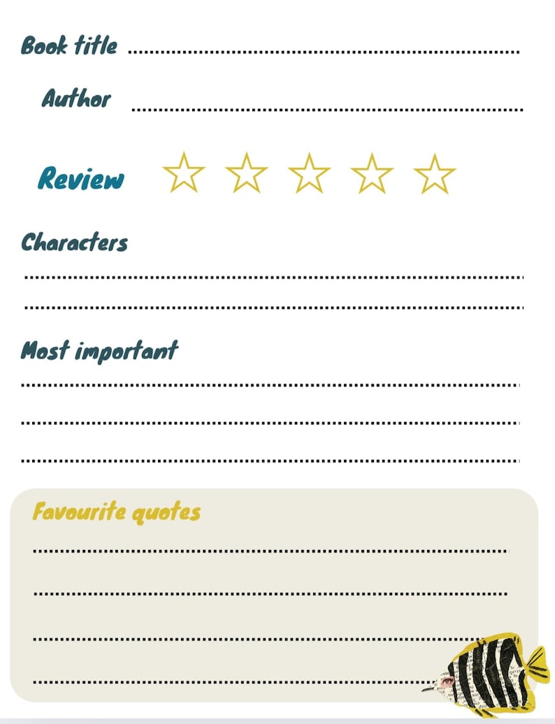 Student Reading Log Printable/ Reading Tracker/ Book List/ Student ...