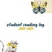 Student Reading Log Printable/ Reading Tracker/ Book List/ Student ...