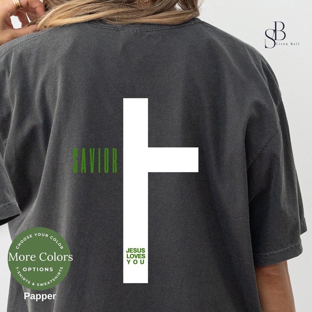 Christian T Shirt Savior Gift Bible Verse Jesus Lives With You Gift for ...