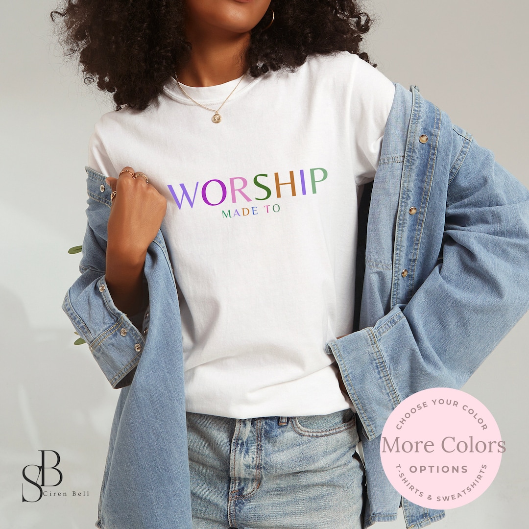 Christian T-shirt Made to Worship Unisex Bible Verse Gift for Man and ...