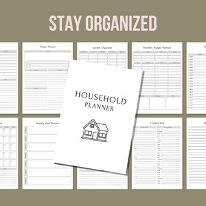 Household Planner, Printable Household Planner, Mom Life Planner ...