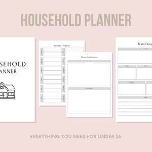 Household Planner, Printable Household Planner, Mom Life Planner ...