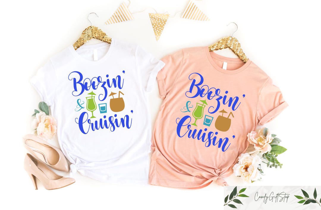 Boozin and Cruisin T-shirt, Retro Cruise Shirt, Funny Cruise Matching ...