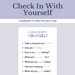 Self-care Check in Poster - Anxiety Relief, Stress Management & Mental ...