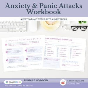 Panic Attack Workbook: Stress and Burnout Exercises, Symptoms Tracker ...