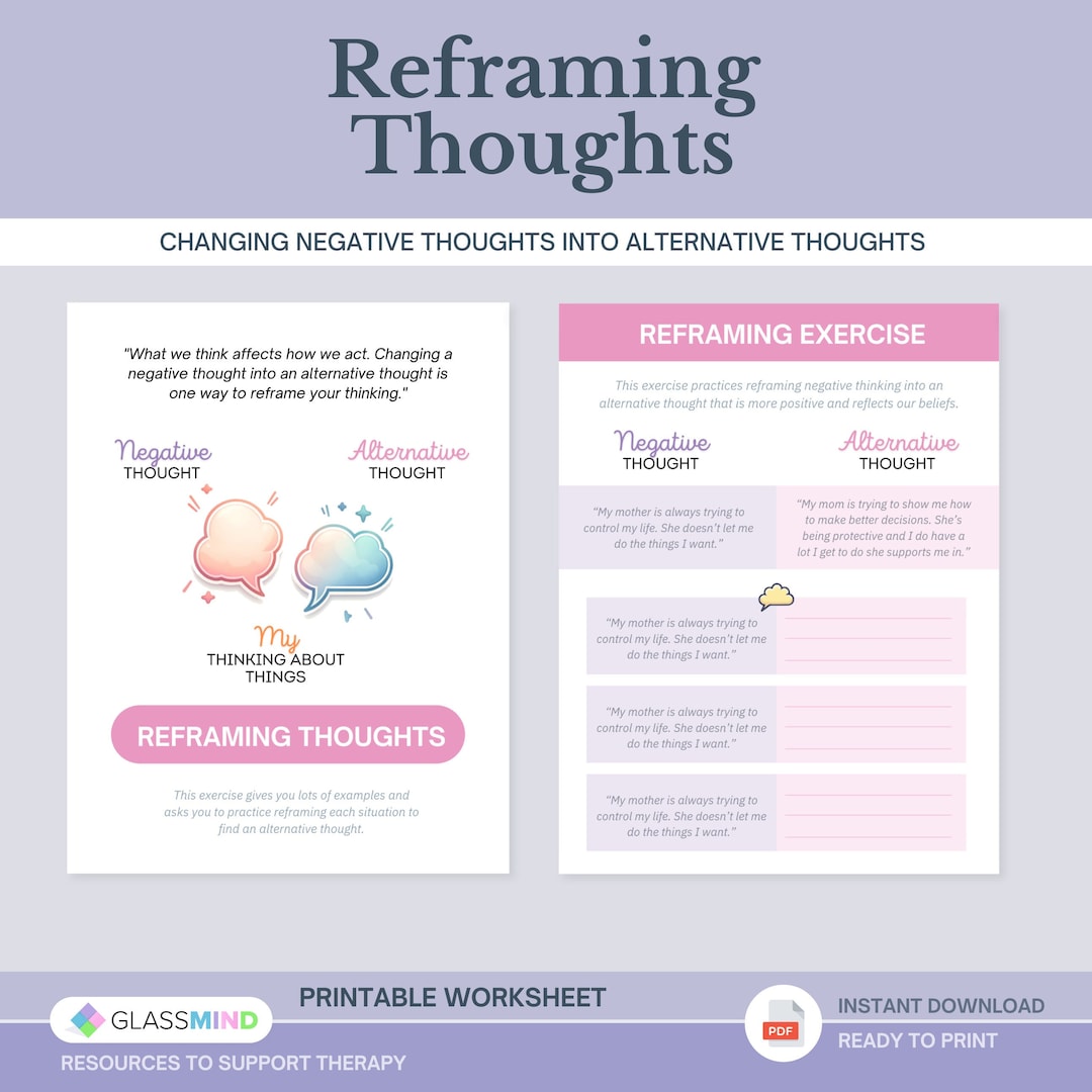 Reframing Thoughts for Blaming, Emotional Reasoning and Jumping to ...