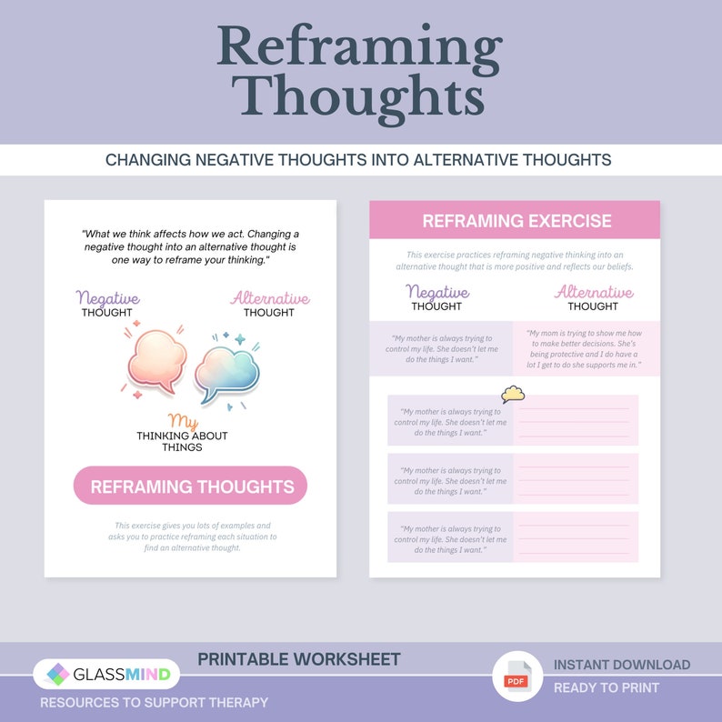 Reframing Thoughts for Blaming, Emotional Reasoning and Jumping to ...
