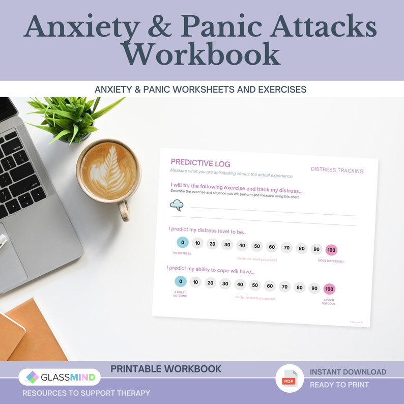 Panic Attack Workbook: Stress and Burnout Exercises, Symptoms Tracker ...