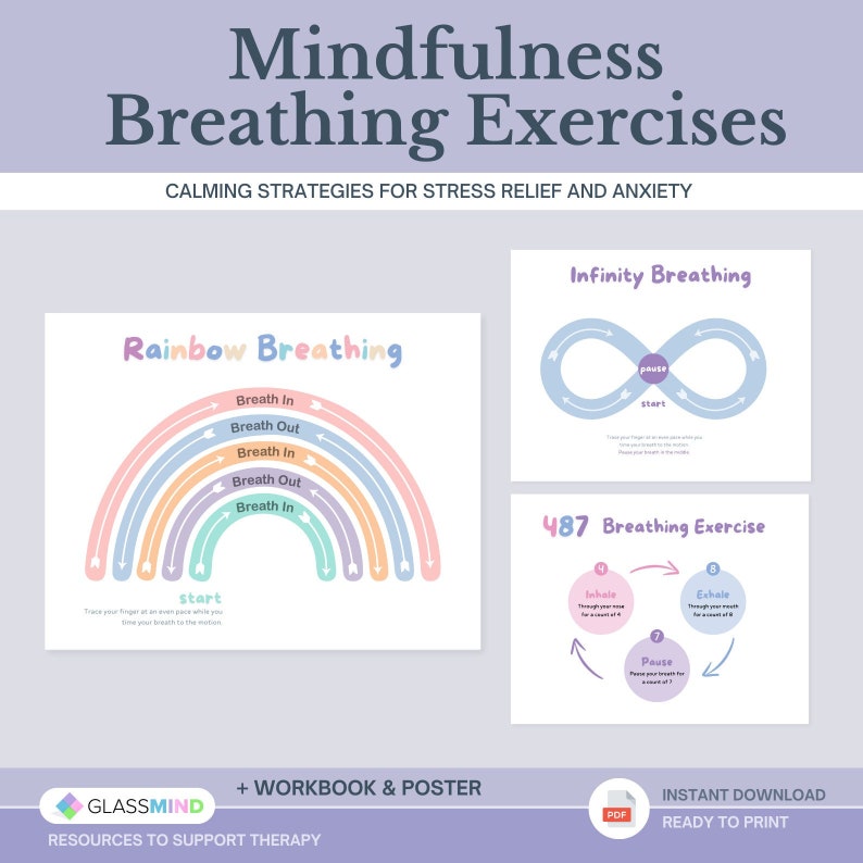 Mindfulness Breathing Exercises for Anxiety and Stress Relief, Calming ...