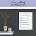 Anxiety Relief Printable Grounding Techniques Poster for Stress ...