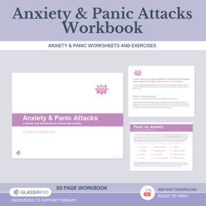 Panic Attack Workbook: Stress and Burnout Exercises, Symptoms Tracker ...