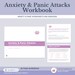 Panic Attack Workbook: Stress and Burnout Exercises, Symptoms Tracker ...
