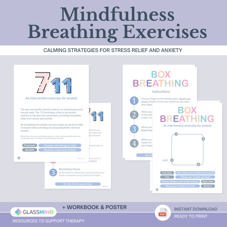 Mindfulness Breathing Exercises for Anxiety and Stress Relief, Calming ...
