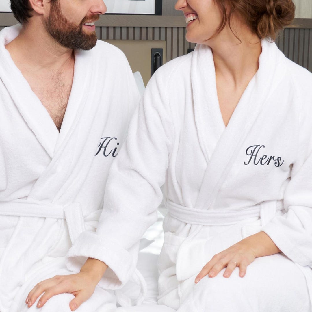 Personalized His and Hers Bathrobes for Women, Personalized Robes ...