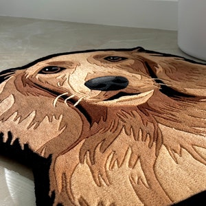 Personalized Pet Portrait Tufted Rug Handmade Dog Rug Custom Dog ...