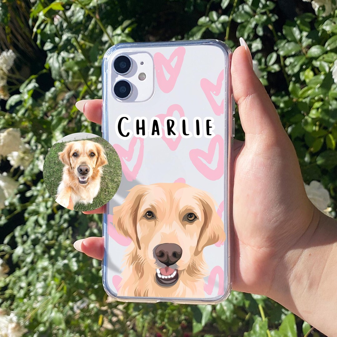 Custom Pet Phone Case Phone Clear Custom Cat Phone Case Dog Portrait Phone Case Personalized ...