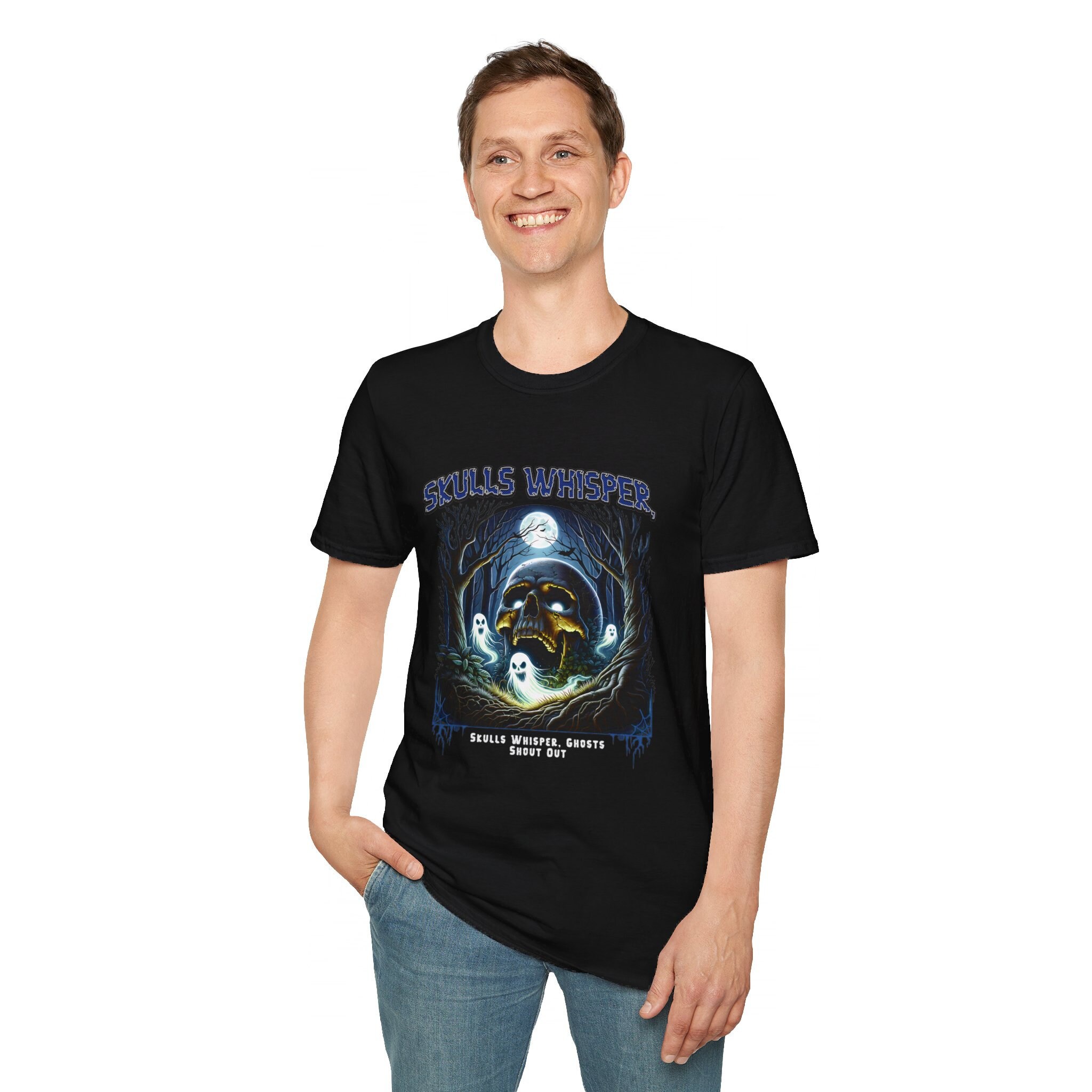Skulls Whisper T-shirt | Spooky Halloween Shirt | Ghosts Shout Out Tee ...