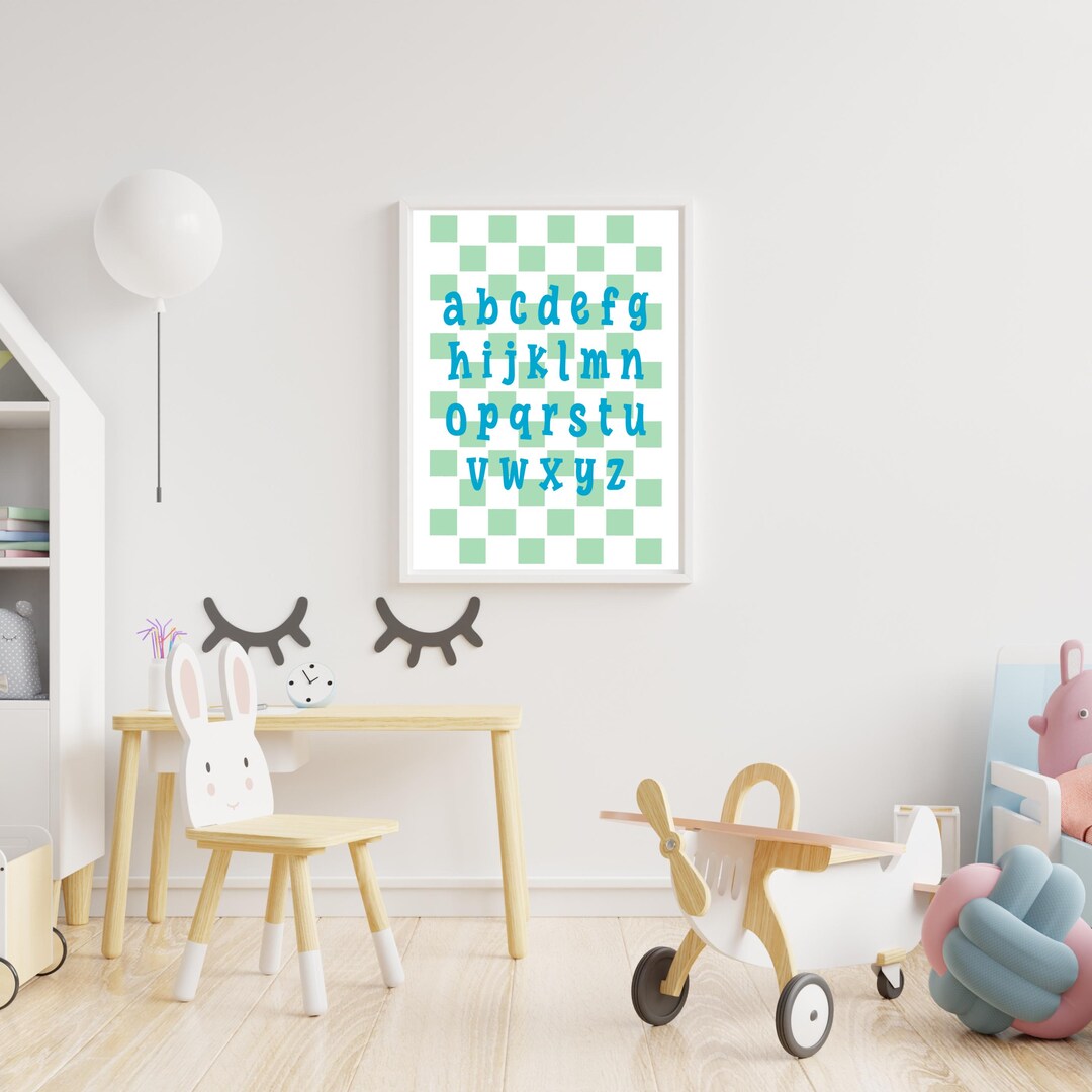 Checkered Alphabet ABC Digital Download Print Artwork. Fun/cool ...