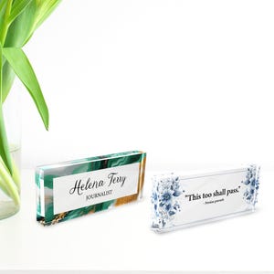 Personalized Quote Acrylic Desk Sign: Custom Inspirational Display - Etsy