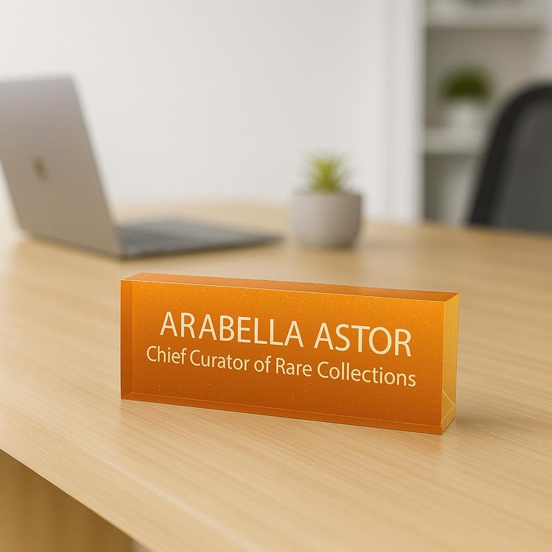Personalized Office Decor, Custom Acrylic Desk Nameplate - Etsy UK