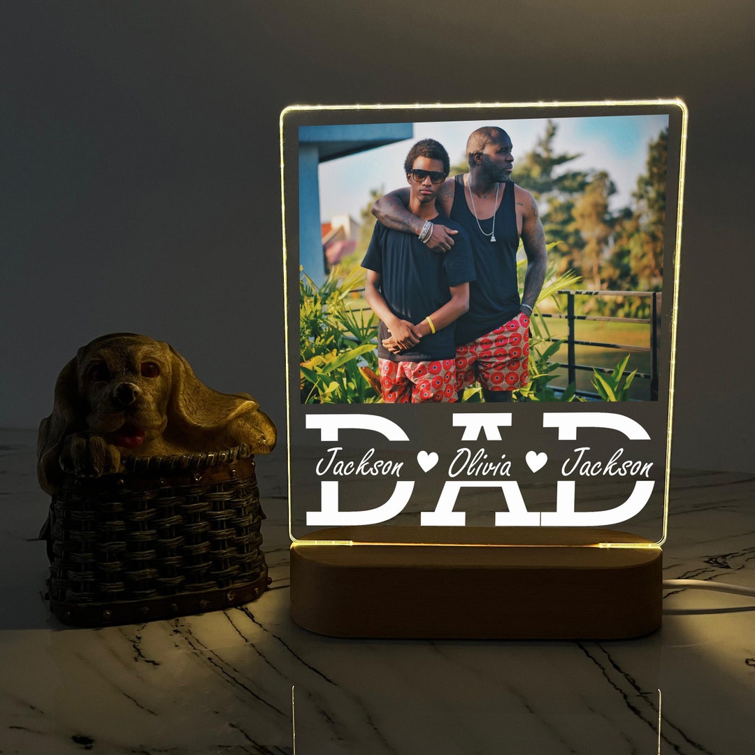 Dad and Kids Photo With Night Light ,dad Christmas Gift for Dad ...