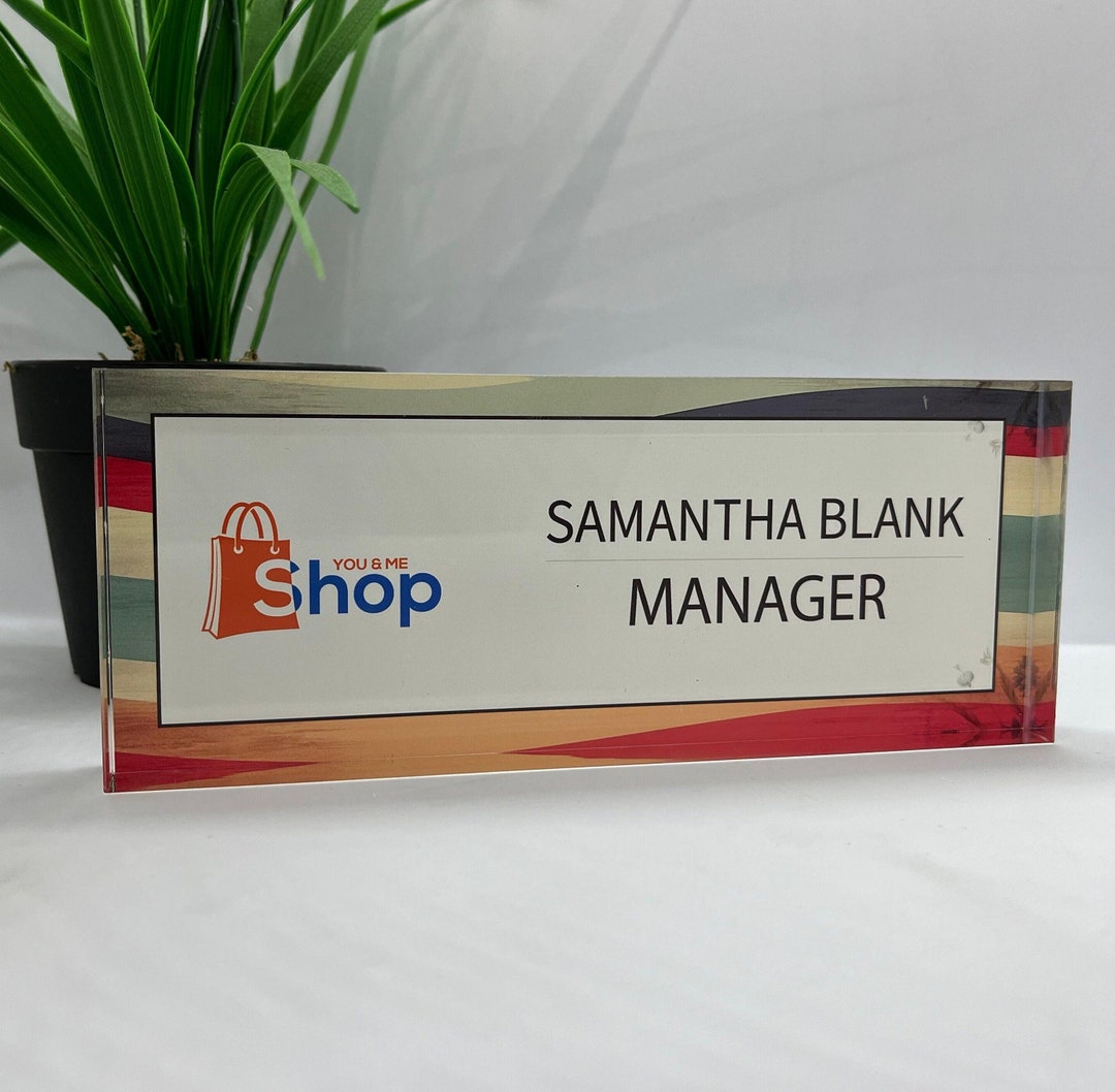 Office Decor Gifts ,name Plate for Office Workers , Name Tag Printed on ...