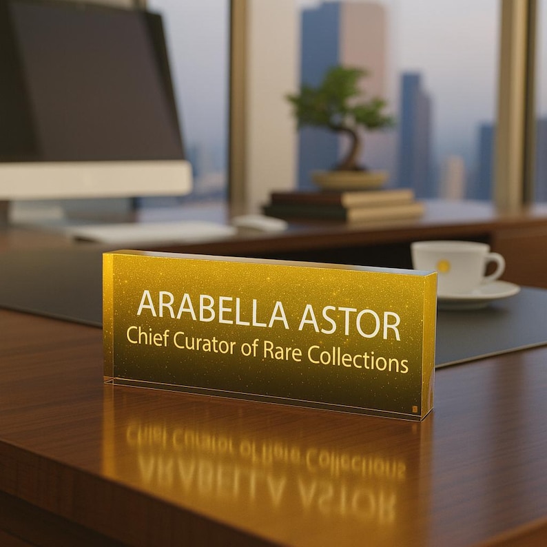 Personalized Office Decor, Custom Acrylic Desk Nameplate - Etsy UK