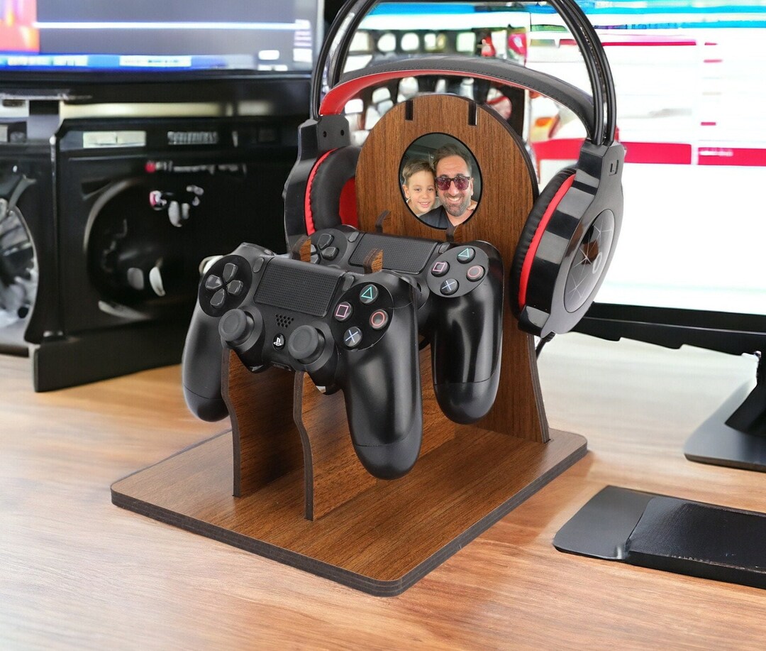 Custom Wooden Controller and Headset Stand Gift Husband Birthday Gift ...