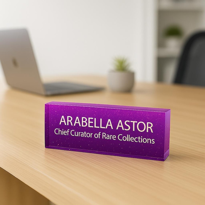 Personalized Office Decor, Custom Acrylic Desk Nameplate - Etsy UK