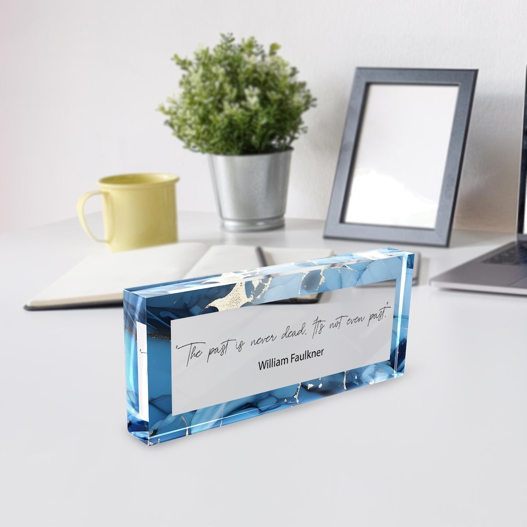 Quote Desk Sign | Custom Acrylic Plate With Personalized Text ...