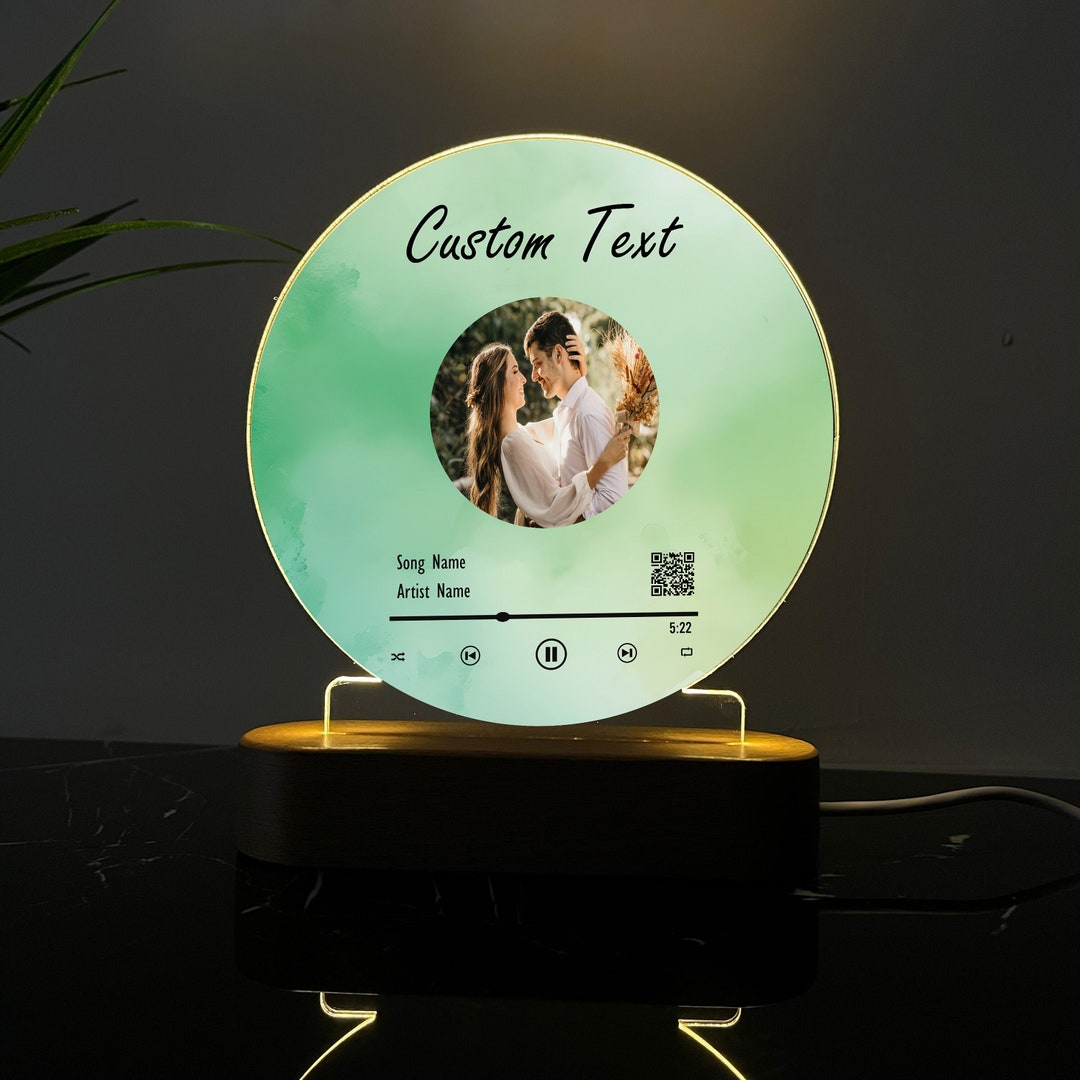 QR Code Photo Night Light Plaque, Acrylic Music QR Code Plaque ...