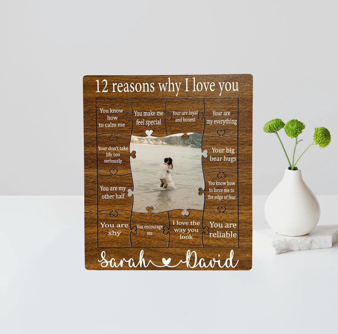 Customized 12 Reasons Why I Love You Birthday Gift for Boyfriend Custom ...