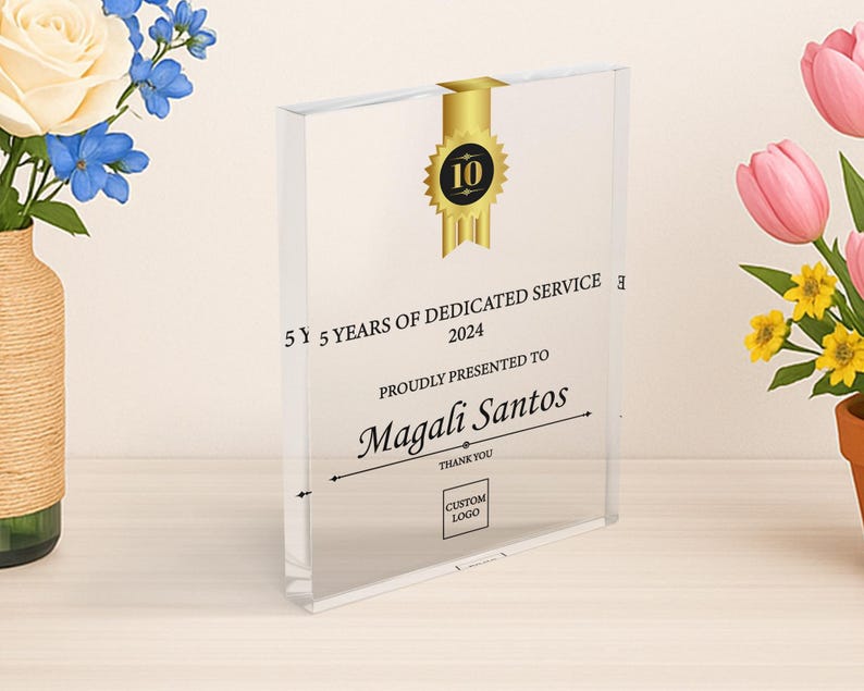 Placa de premio acrílica personalizada / Trofeo de reconocimiento ...