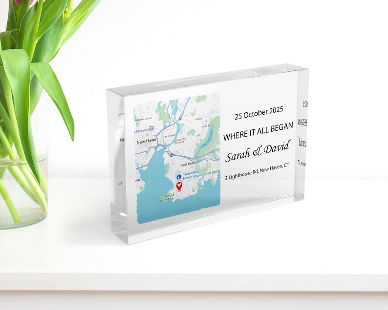 Custom Love Map Acrylic Plaque, Personalized Anniversary Gift - Etsy