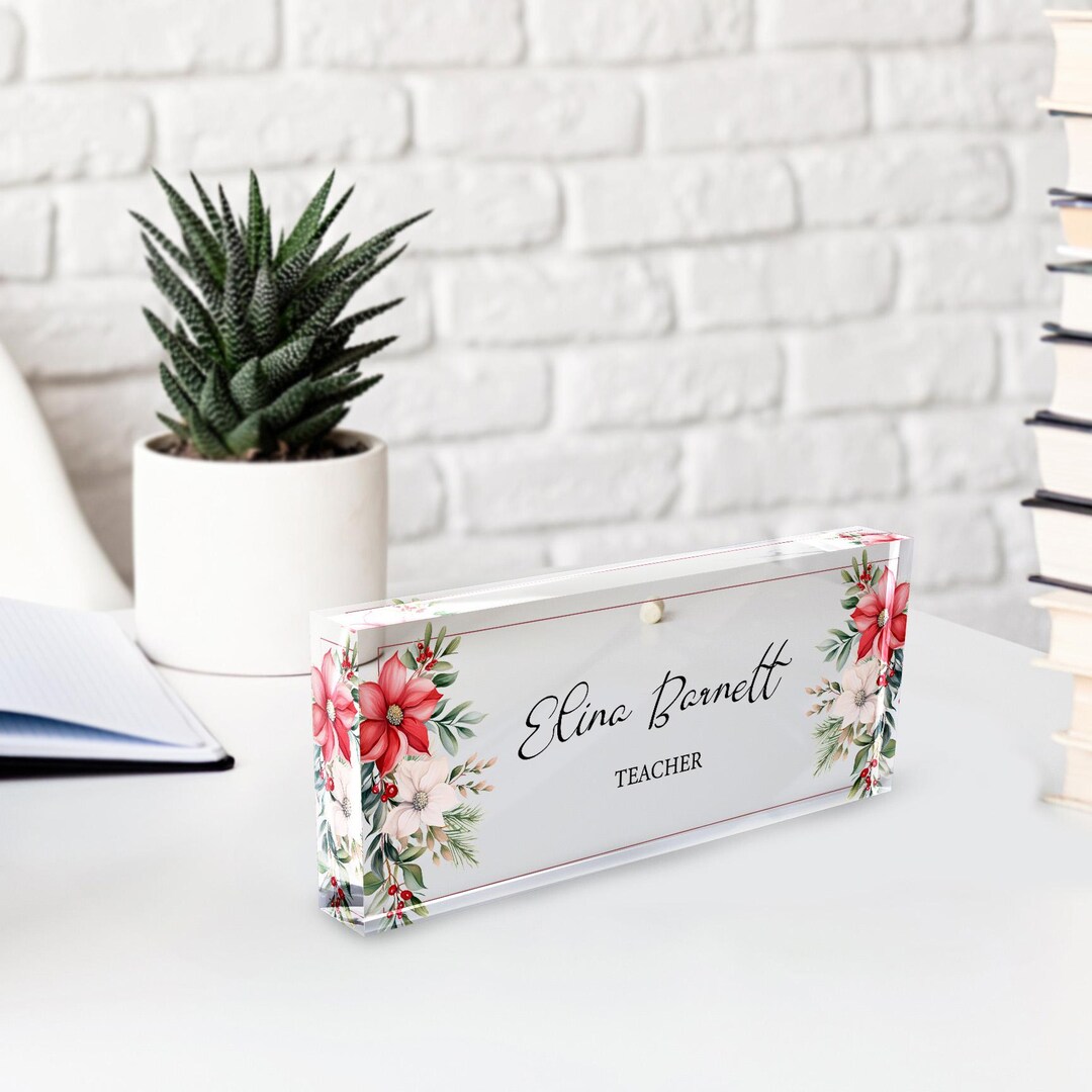 Personalized Acrylic Desk Plate | Welcome New Hire, HR Gift, Manager ...