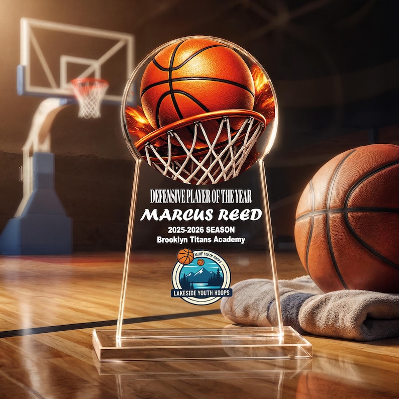 Custom Basketball MVP Award Plaque – Personalized Senior Night Trophy ...