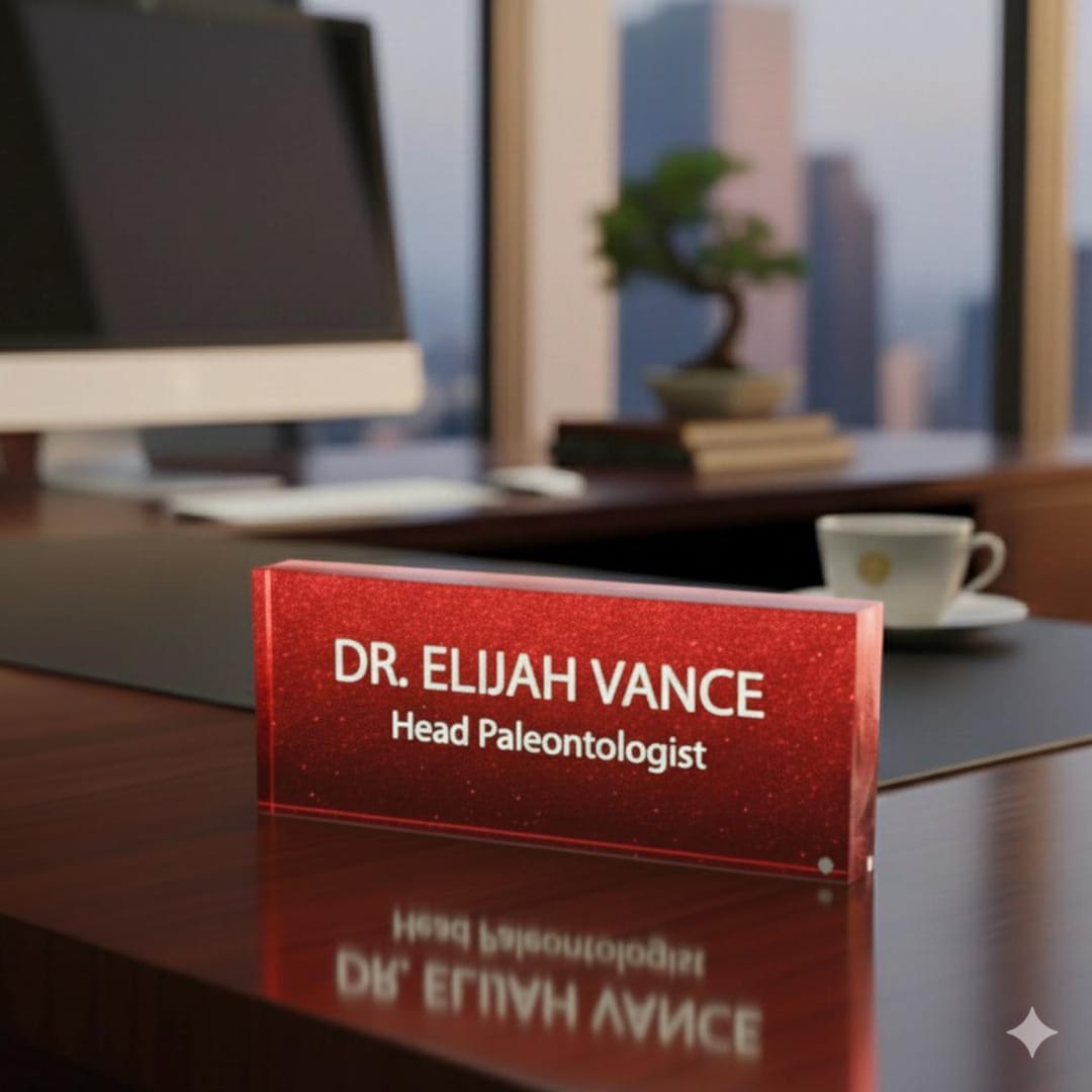 Personalized Office Decor, Custom Acrylic Desk Nameplate - Etsy UK