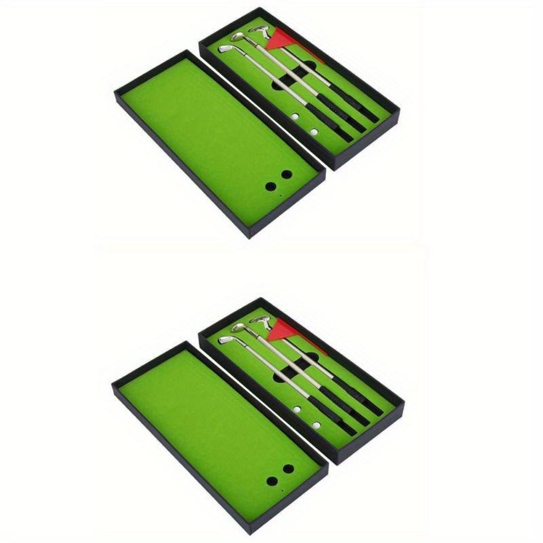 2 Sets of Golf Pen Sets, Mini Desktop Golf Pen Gift Includes 3 Push Rod ...