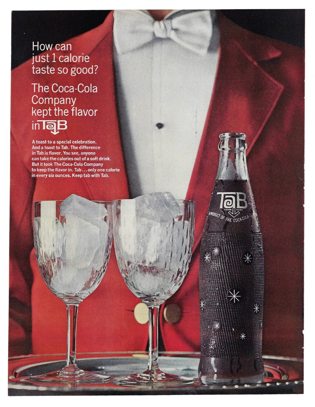 Vintage 1964 TAB Coca Cola Print Ad a Toast to a Special - Etsy