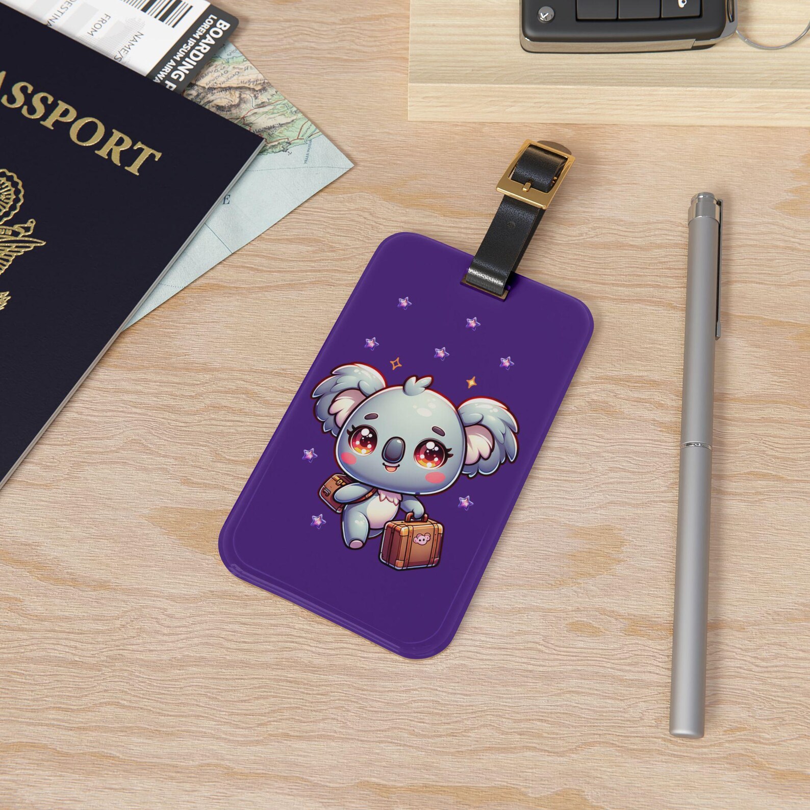 Cute Koala Travel Luggage Tag, Girl Travelling, Baggage Tag, Tag for ...