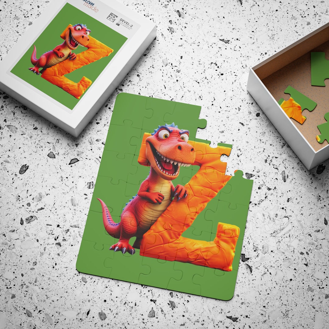 Dino Z Kids' Puzzle, 30-piece Learning Activity Toys Dinosaur Alphabet ...