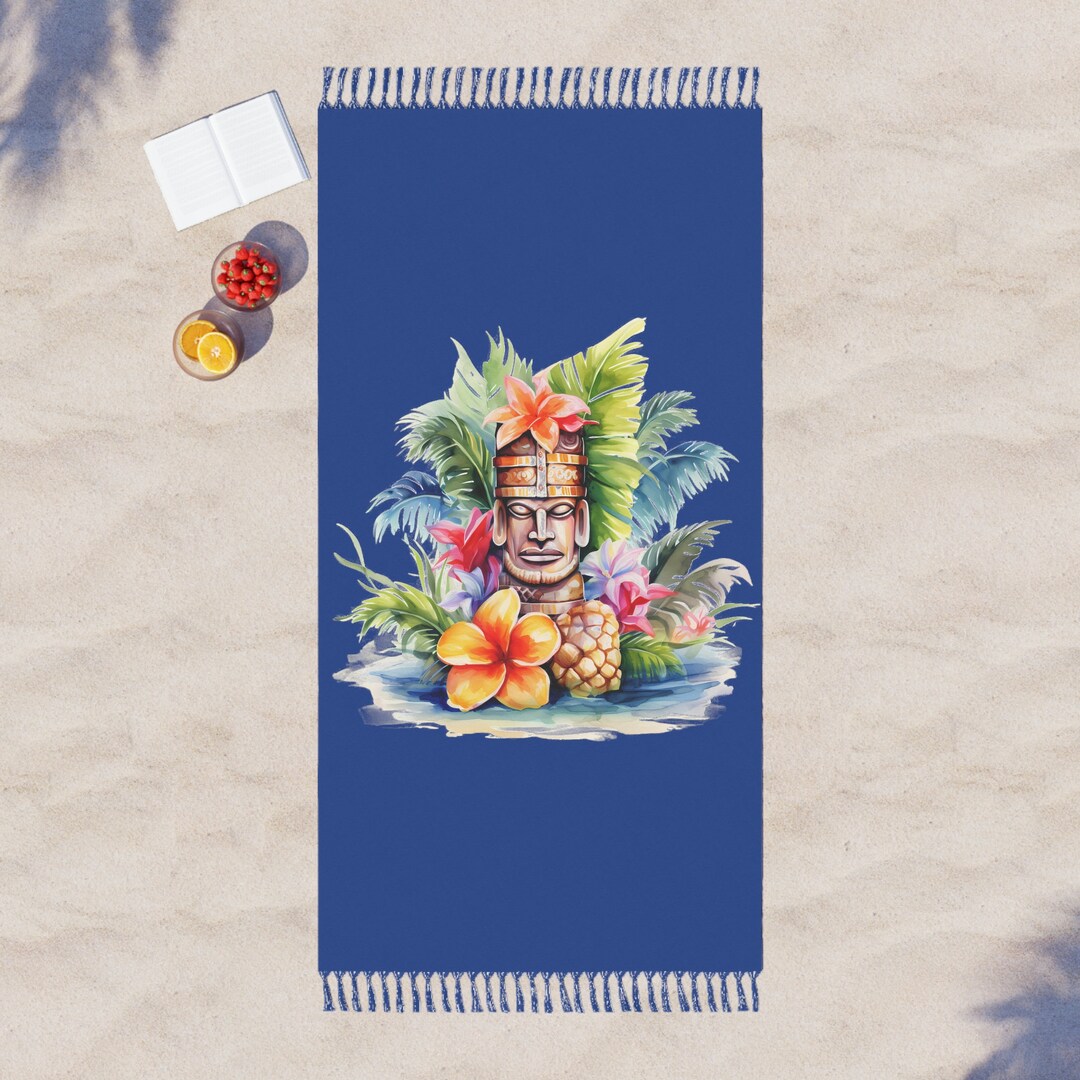 Hawaiian Tiki Boho Beach Cloth Fun Beach Accessories Bohemian Outdoor ...