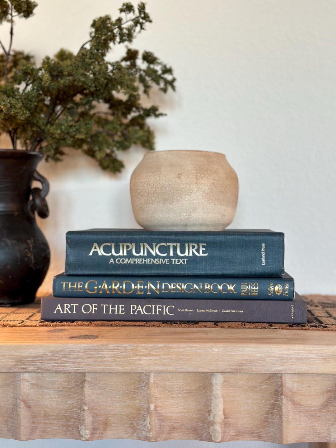 Vintage Blue Book Stack | Designer Shelf Styling | Coffee Table Decor ...