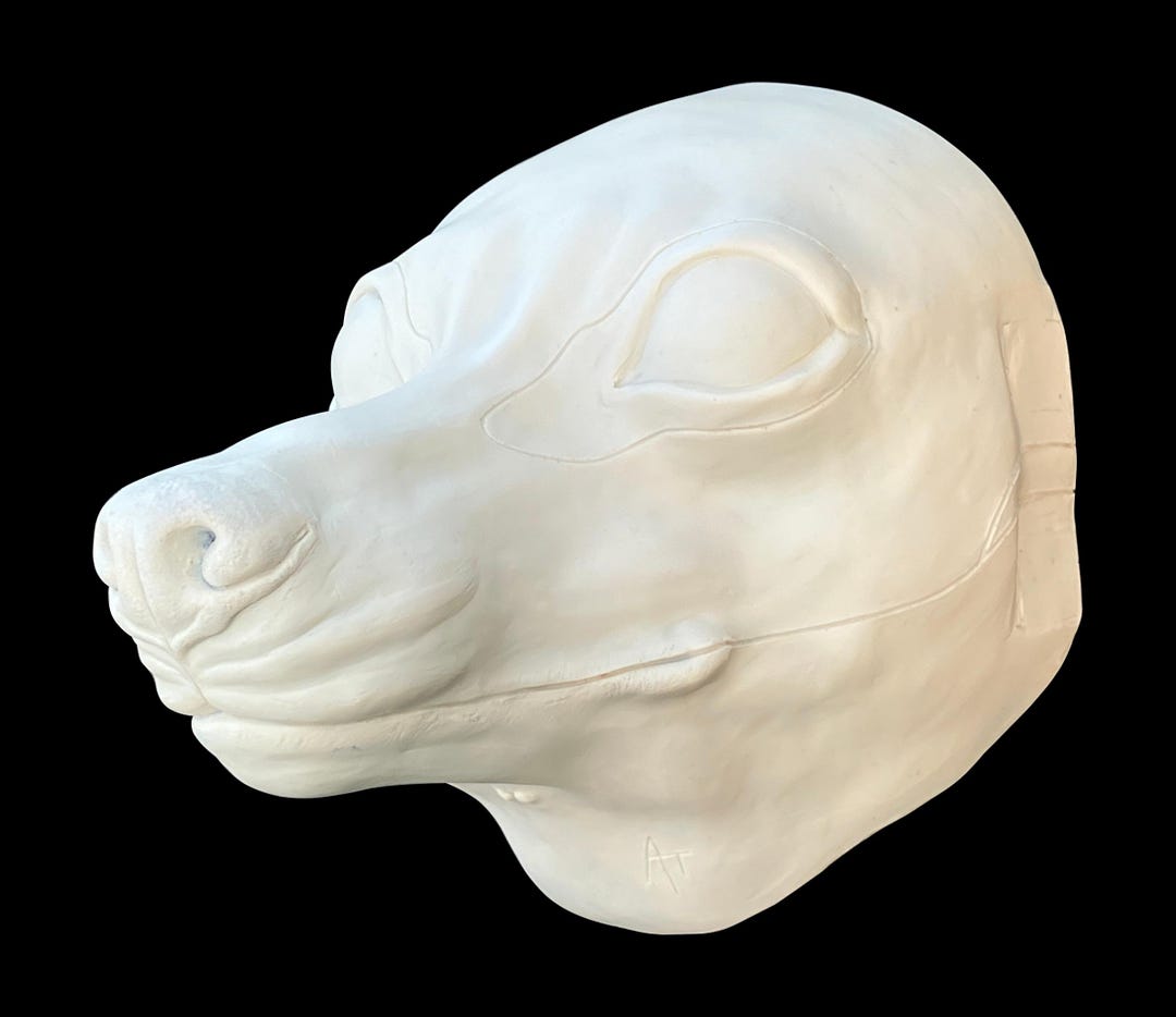 Realistic Small Canine Resin Head Base / Ideal for Small Domestic Dog ...