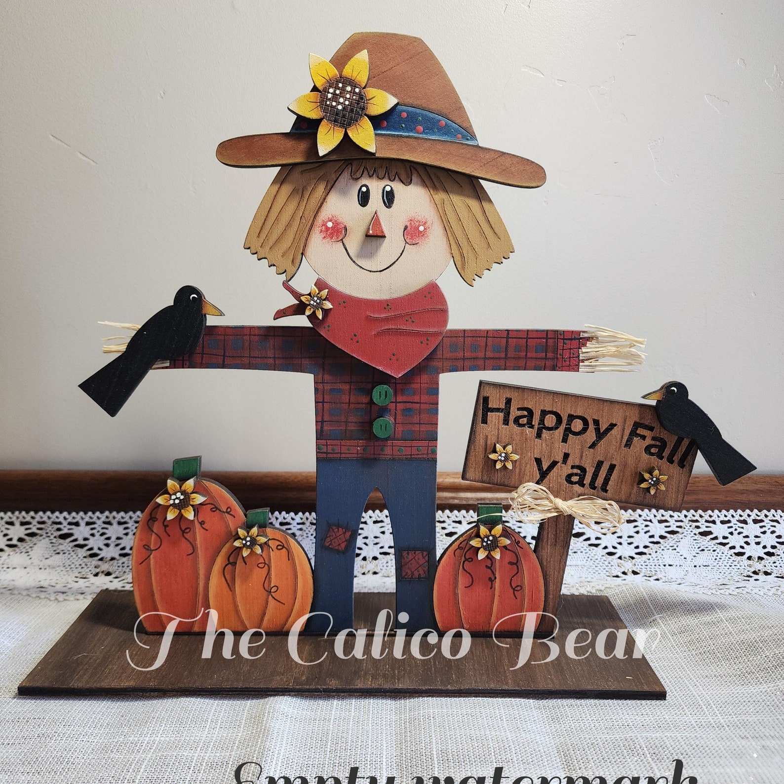 Scarecrow With Base SVG Laser Cut File/fall Decor/scarecrow SVG File ...