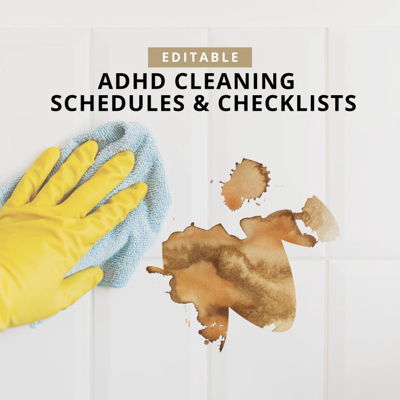 ADHD Cleaning Schedules and Checklists PDF Print & Editable Canva ...